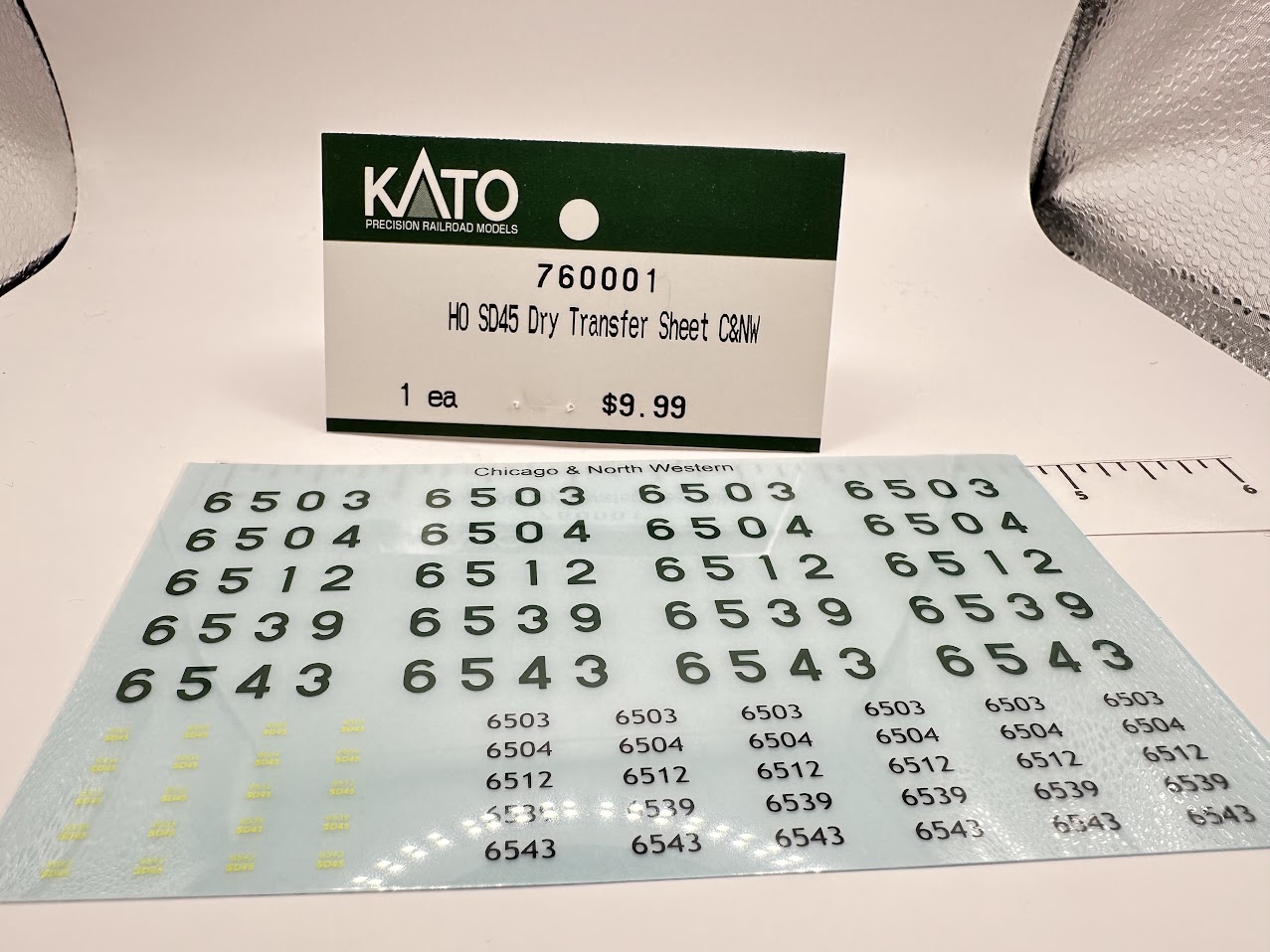 HO SD45 Dry Transfer SheetContains: C&NW with 5 Numbers (HO-Scale ...